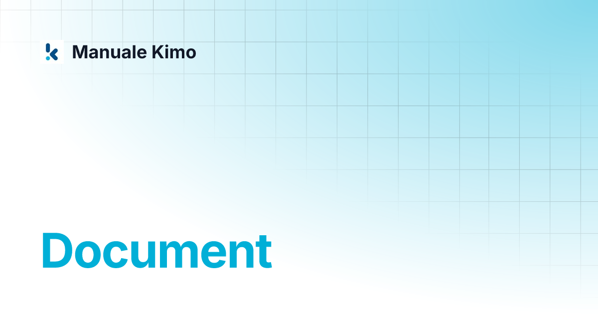 Document | Manuale Kimo
